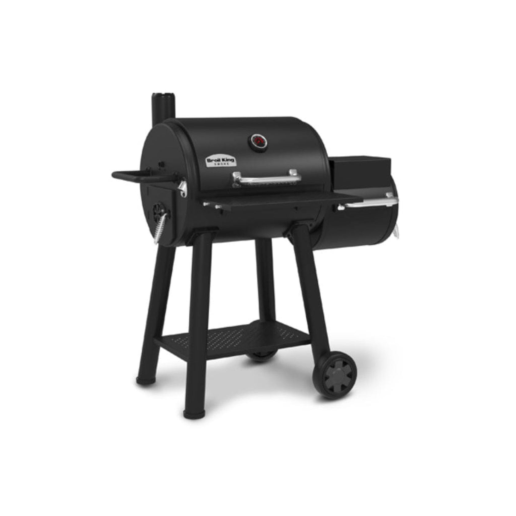 BROIL KING Smoke 50" Black Regal Offset 400 Charcoal Smoker/Grill ...