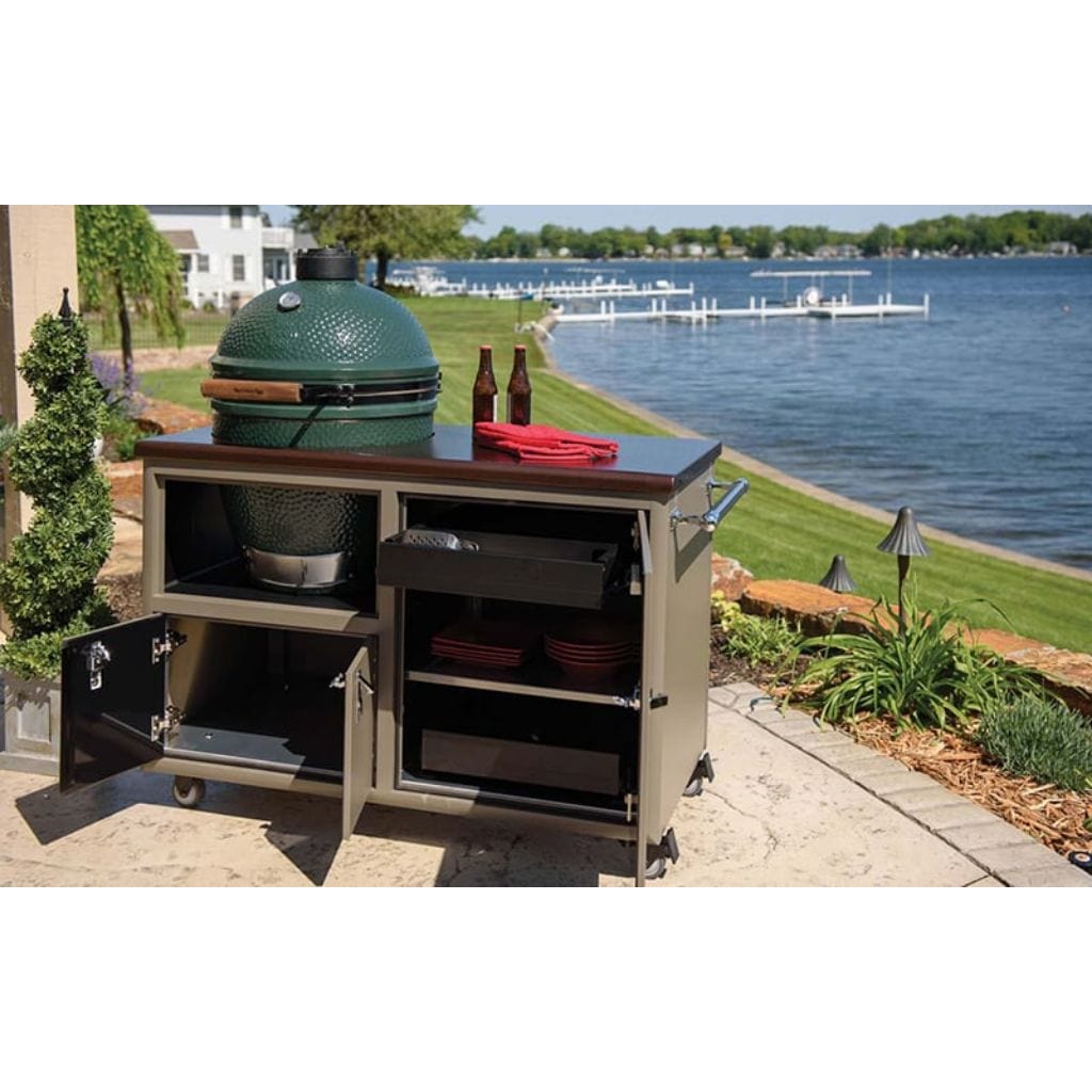Challenger Designs 30″ Stainless Steel Torch Ceramic Kamado Grill Cart ...