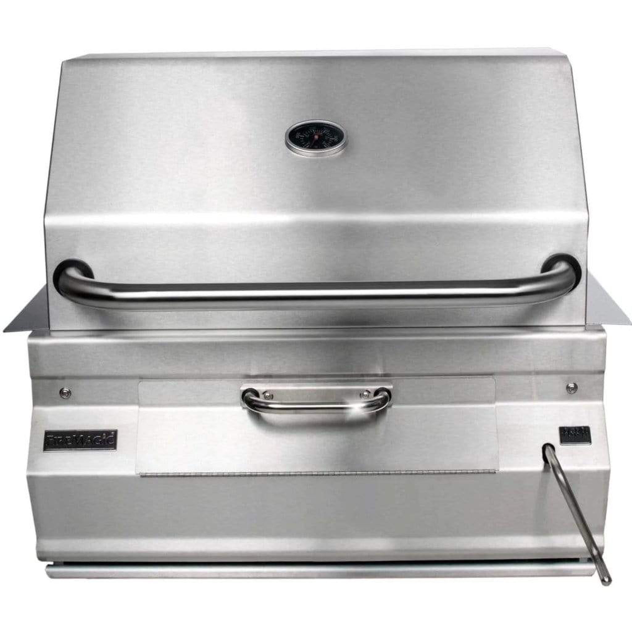 FIRE MAGIC 24" Legacy Built-In Charcoal Grill w/ Analog Thermometer ...