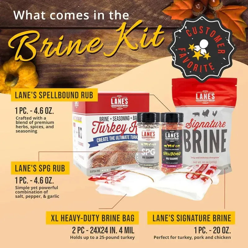 Lane’s BBQ Ultimate Turkey Brine Kit With Brine Bags – Grill Collection